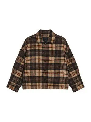 Gerard Darel Oversized Cropped Long Sleeve Shacket