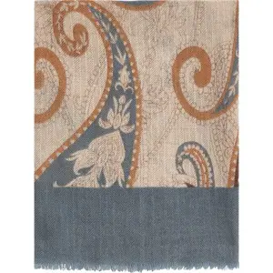 Gerard Darel Soizic Paisley Print Scarf - Medium Gray