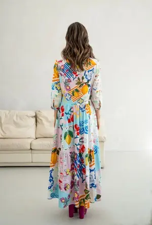 JRF Linen Maxi Shirt Dress"amalfi