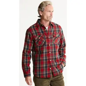JACHS Brushed Flannel Overshirt Red