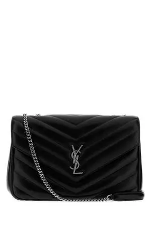 Saint Laurent Leather Large Lou Lou Shoulder Bag - Black
