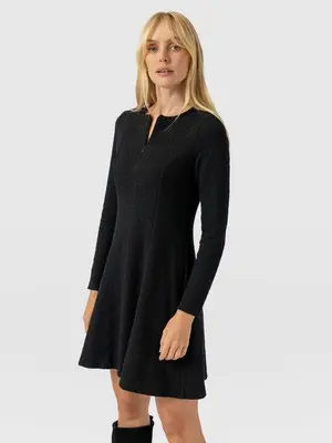 SAINT + SOFIA Orla Mini Dress - Black Boucle