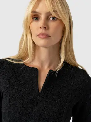 SAINT + SOFIA Orla Mini Dress - Black Boucle