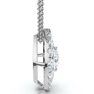 BLISS DIAMOND 2ct Diamond Cushion Pendant Necklace Lab Grown 3/4
