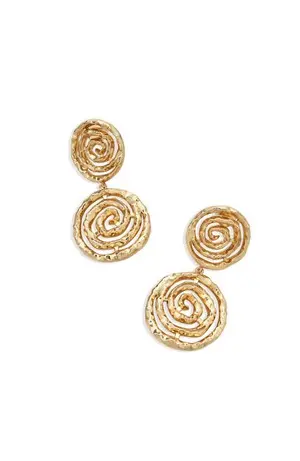RETRO CHIC Eternal Spiral Drop Earrings