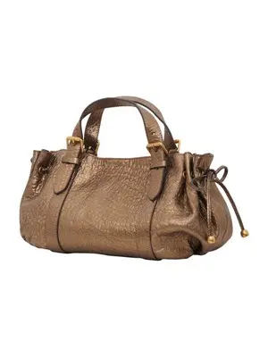 Gerard Darel 18h Leather Metallic Handbag