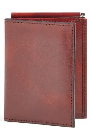 Bosca Old Leather Money Clip Wallet - Dark Brown