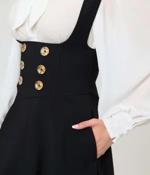 Unique Vintage Corset Pinafore Skirt