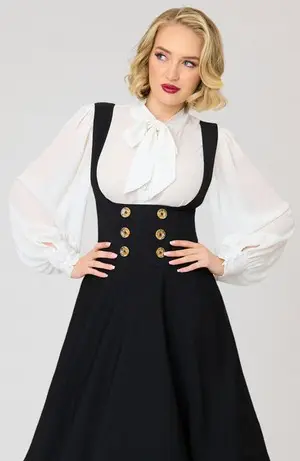 Unique Vintage Corset Pinafore Skirt