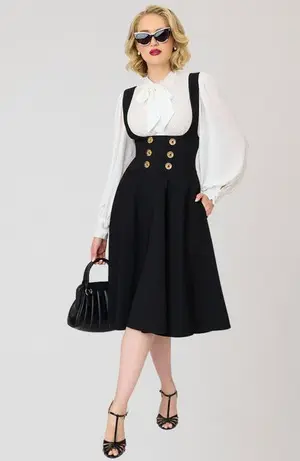 Unique Vintage Corset Pinafore Skirt
