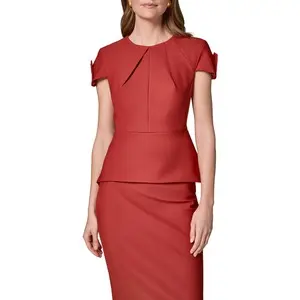 Donna Karan New York Structured Peplum Top - Sunbaked