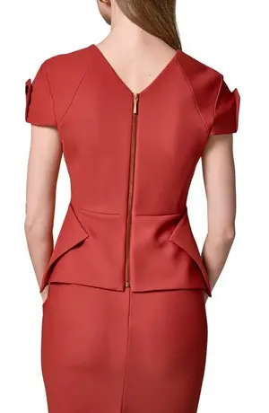 Donna Karan New York Structured Peplum Top - Sunbaked