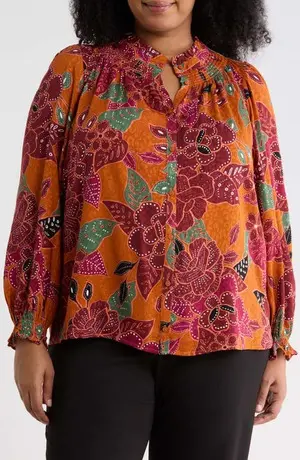 SUGARLIPS Marven Floral Button Down Top