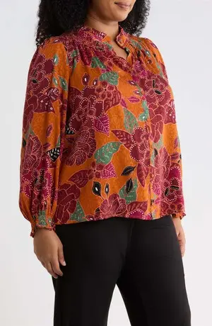 SUGARLIPS Marven Floral Button Down Top