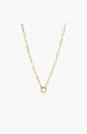 Mejuri Paperclip Chain Charm Necklace
