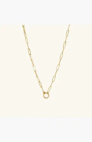 Mejuri Paperclip Chain Charm Necklace