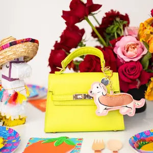 DAYDREAM SOCIETY. Hot Dog Dachshund Bag Charm