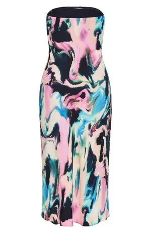 City Chic Strapless Maxi Dress