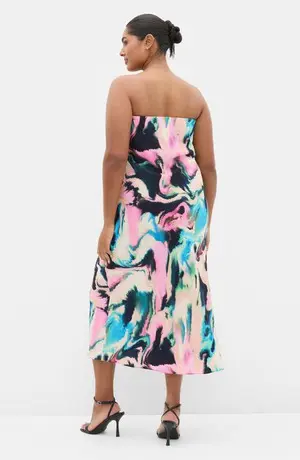 City Chic Strapless Maxi Dress