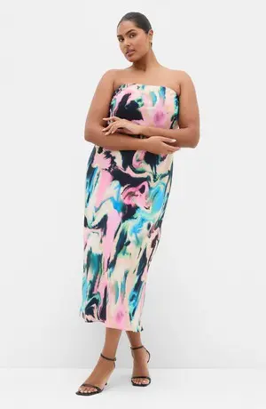 City Chic Strapless Maxi Dress