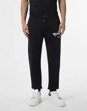 Philipp Plein Fleece Joggers Greatness - Black