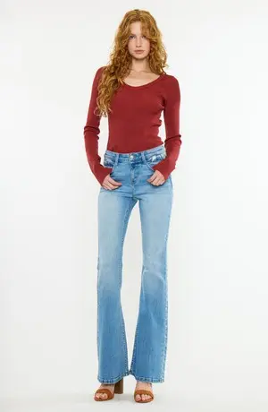 KANCAN Odalis Mid Rise Flare Jeans