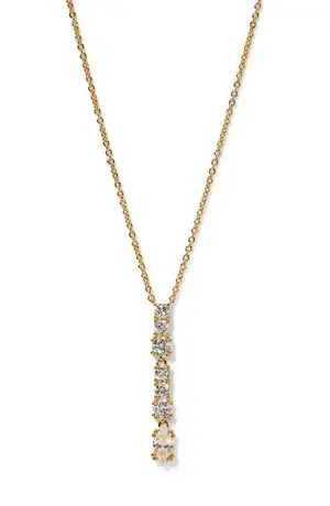 Nadri Twinnie Cubic Zirconia Pendant Necklace - Gold