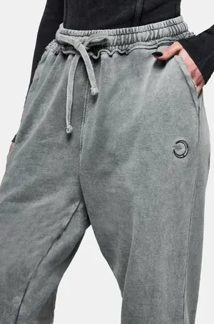 DISTURBIA Sylph Dove Embroidered Cuffed Jogger