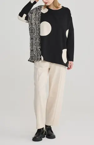 LUUKAA Saga Mixed Printed Top