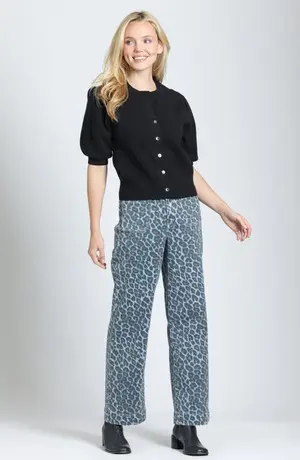 APNY Puff Sleeve Cardigan