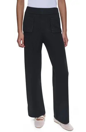 Dkny Front Pocket Sweater Pants Black