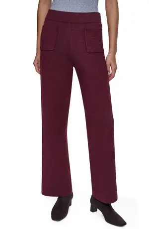 Dkny Front Pocket Sweater Pants - Cabernet