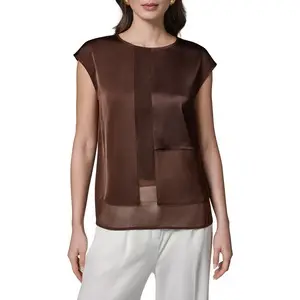 Donna Karan New York Mixed Media Top