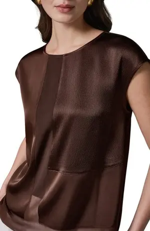 Donna Karan New York Mixed Media Top