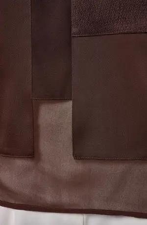 Donna Karan New York Mixed Media Top