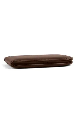 Bosca Leather Money Clip - Dark Brown