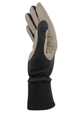 KESSLER Performance Touchscreen Gloves With Leather Palm - Black/mink