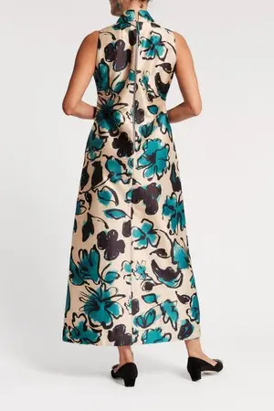 FRANCES VALENTINE Carlyle Maxi Dress Abstract Meadow