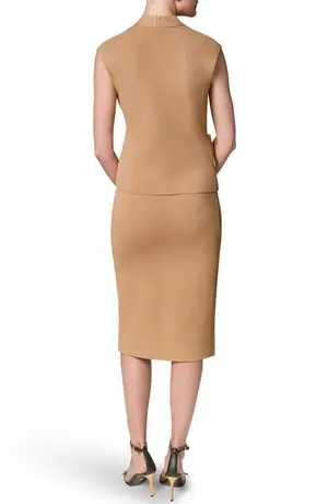 Donna Karan New York Faux Wrap Sweater - Fawn