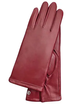 KESSLER Extra Long Premium Lamb Leather Touchscreen Gloves - Crimson