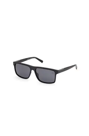 Timberland Slim Rectangular Polarized Sunglasses - Matte Black/smoke
