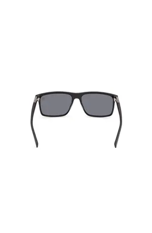 Timberland Slim Rectangular Polarized Sunglasses - Matte Black/smoke