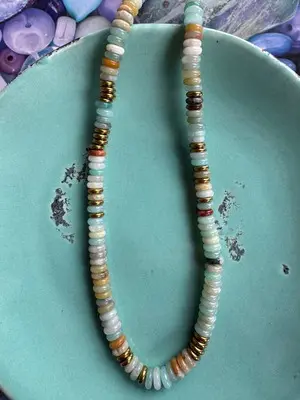 ERIN MCDERMOTT JEWELRY Fields Of Gold Gemstone Beaded Necklace
