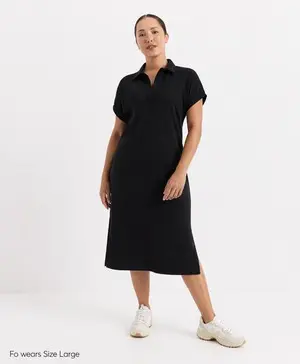 PACT Organic Cotton Roam Go Anywhere Dress - Black