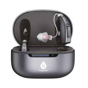 PURSONIC Bluetooth Otc Hearing Aids For Adultsself-fitting Hearing Devices With App Control, Audio Streaming - Metallic Silver