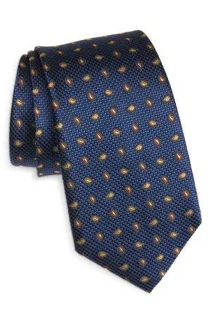 Nordstrom Paisley Silk Tie - Navy