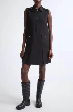 Moncler Virgin Wool Shift Dress - Black