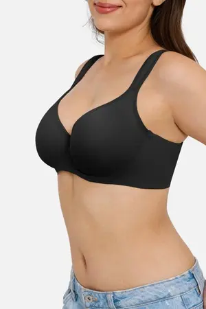 POPILUSH Full Figure Beauty Back Smoothing Minimizer Bra - Jet