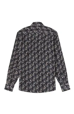 Robert Talbott Reynolds Printed Cow Hide Silk Blend Shirt