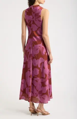 Sam Edelman Floral Cowl Neck Maxi Dress